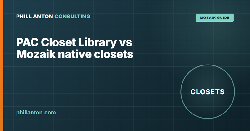 PAC Closet Library vs Mozaik Closets V12: What's the Difference ...